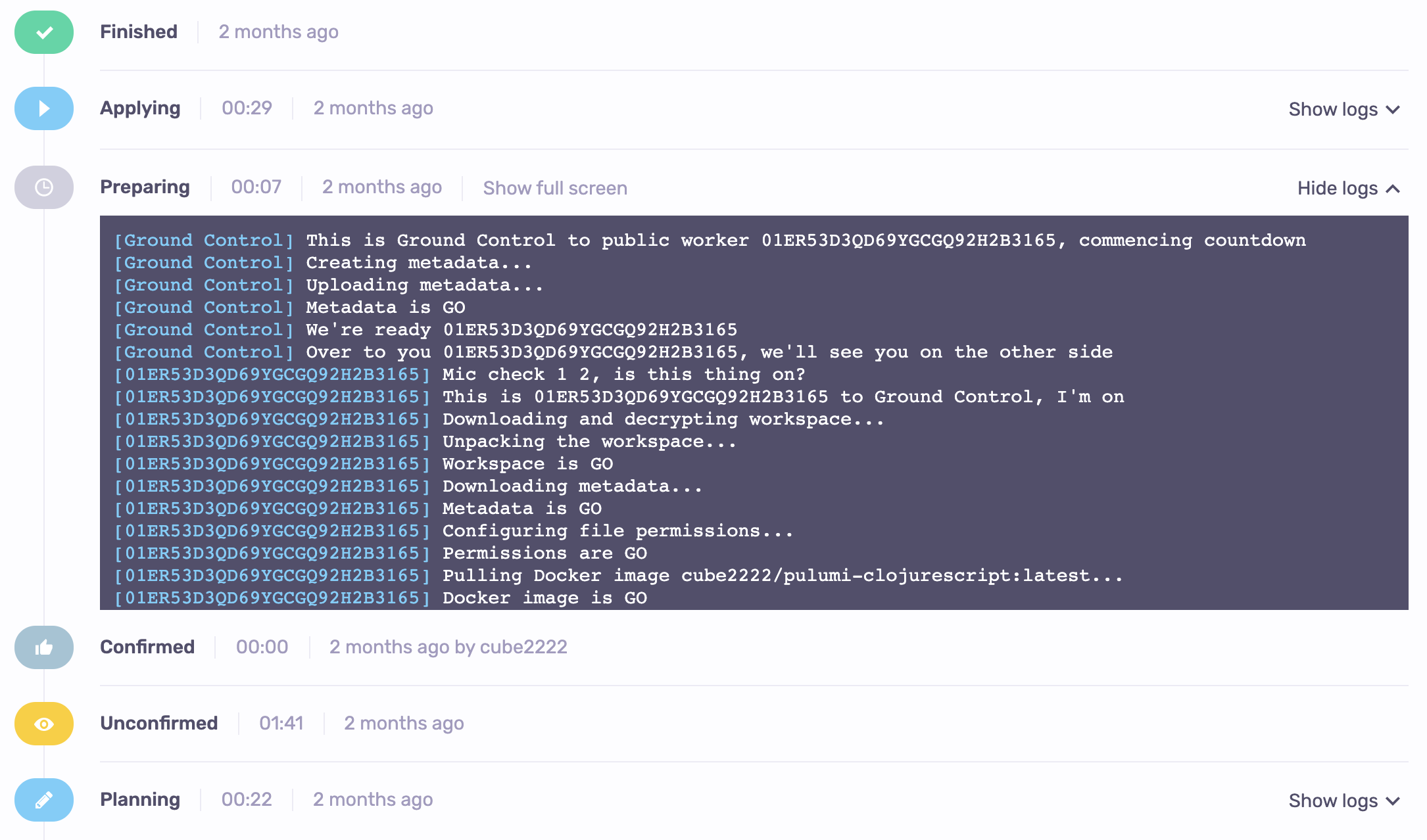 Tracked run (deployment) - Spacelift Documentation